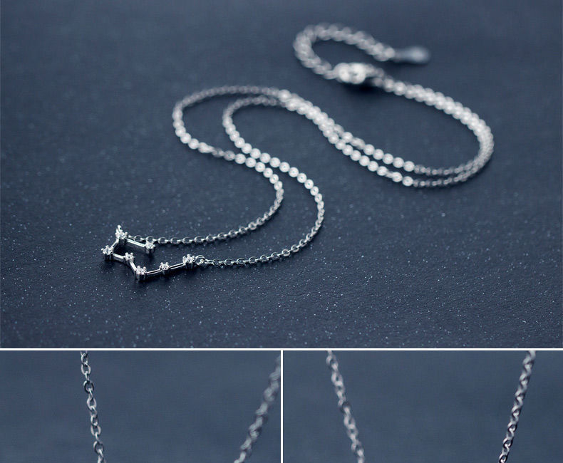 A’ROCH 925 Sterling Silver Rhinestone Necklace | YesStyle