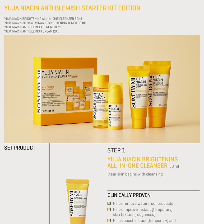 Buy SOME BY MI - Yuja Niacin Anti Blemish Starter Kit in Bulk ...