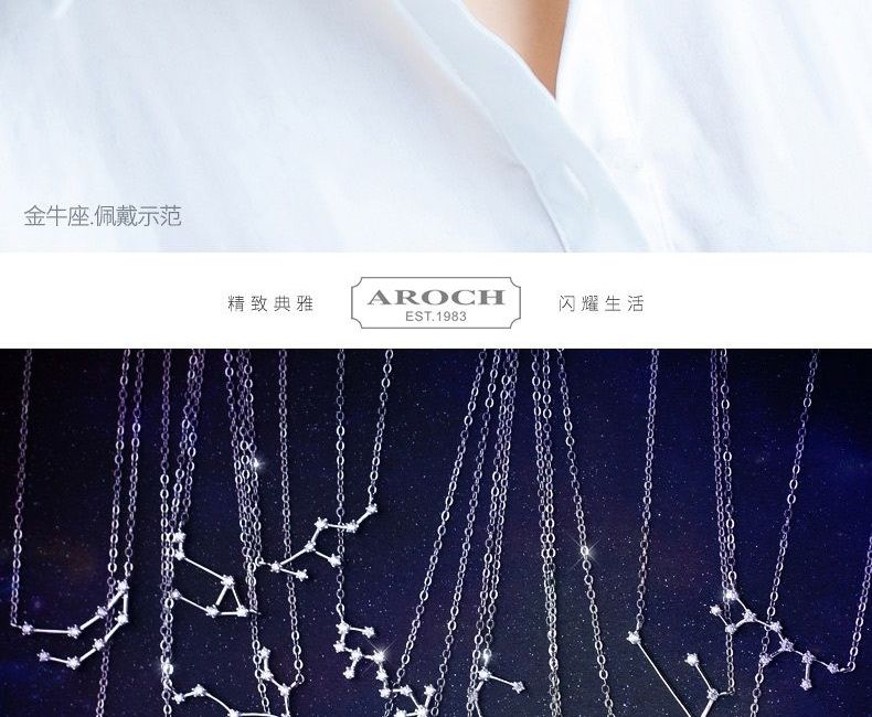 A’ROCH 925 Sterling Silver Rhinestone Necklace | YesStyle