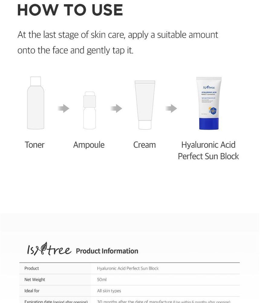 Isntree Hyaluronic Acid Perfect Sun Block | YesStyle