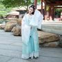 Tangier - Fox Embroidered Slit-Side Hanfu Long Light Jacket | YesStyle