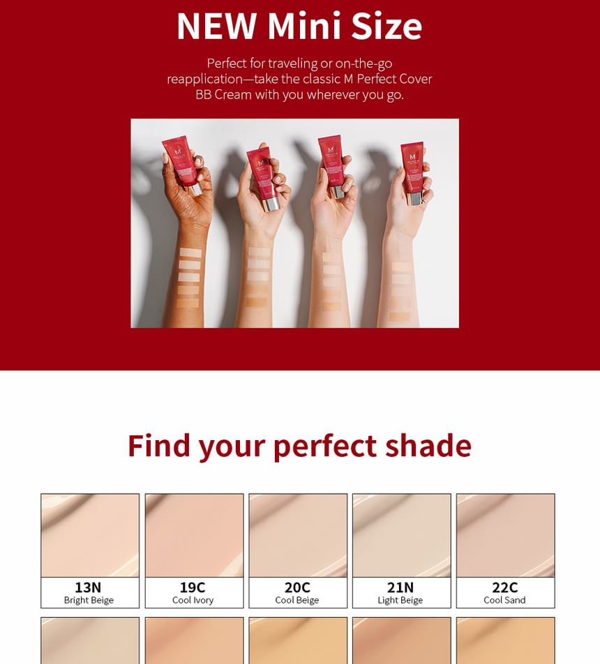 Buy MISSHA - M Perfect Cover BB Cream Mini - 5 Colors (x6) (Bulk Box ...