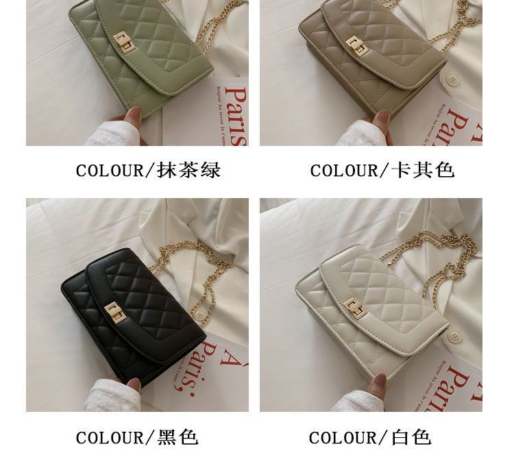 Perlin Quilted Chain Strap Crossbody Bag | YesStyle