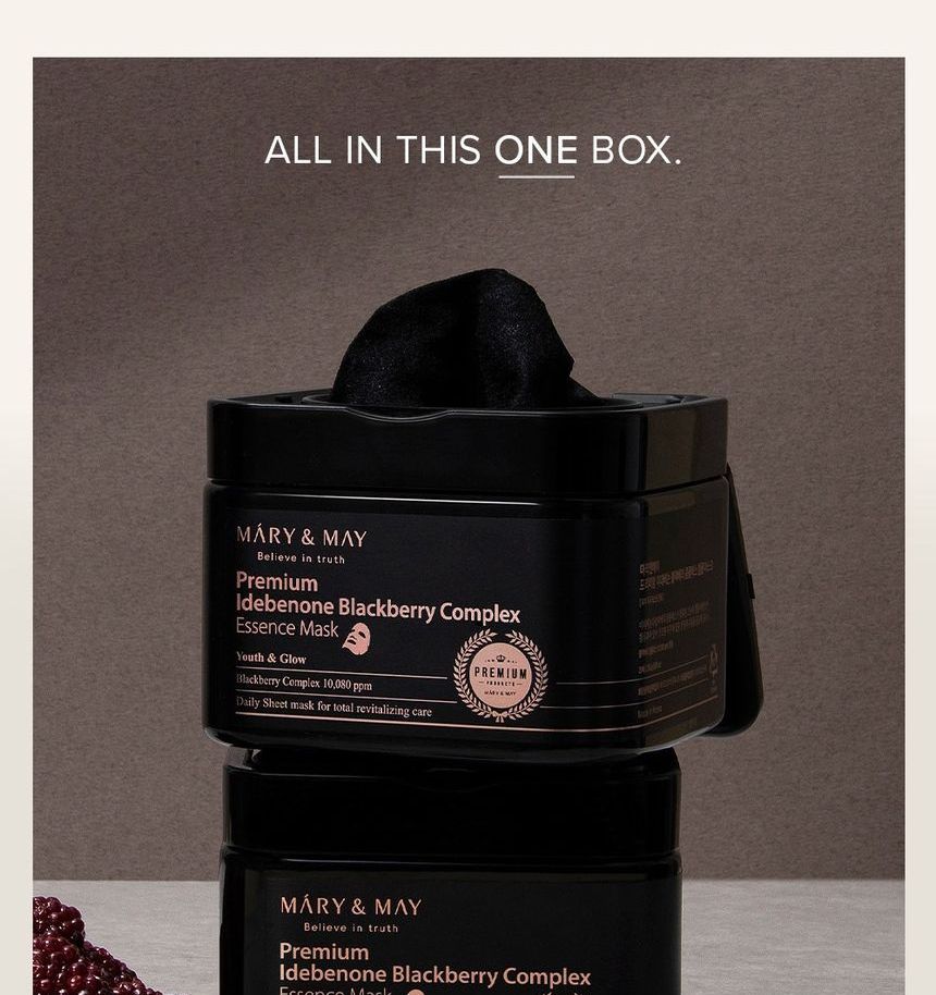 Buy Mary&May - Premium Idebenone Blackberry Complex Essence Mask (x15 ...