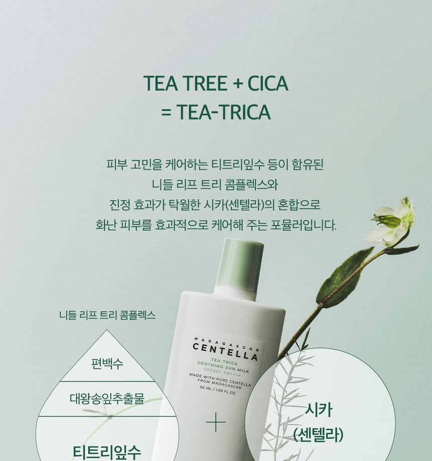 Buy SKIN 1004 - Madagascar Centella Tea-Trica Soothing Sun Milk (x50 ...