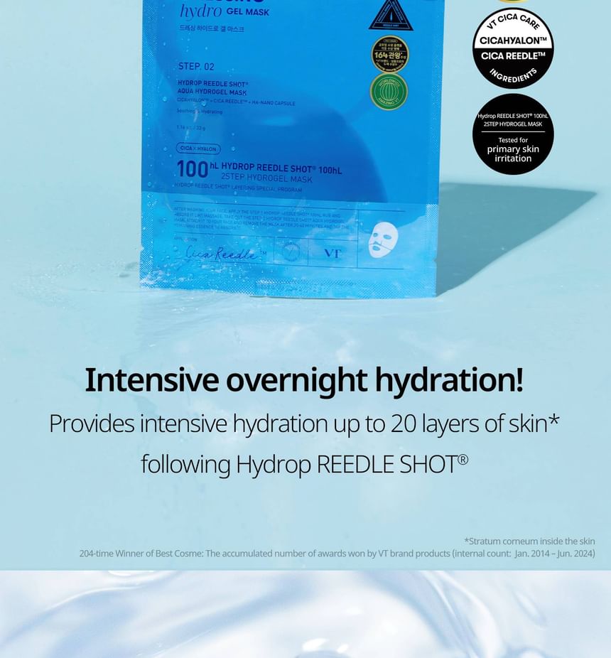 Buy VT - Hydrop Reedle Shot 100hL 2Step Hydrogel Mask in Bulk ...