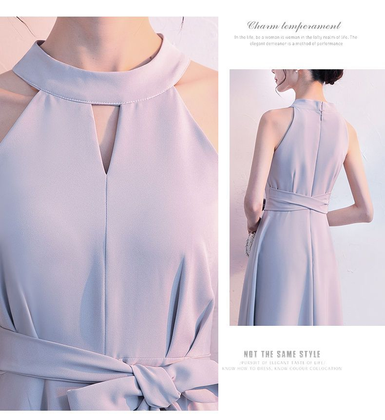 Jolly Club Halter A-Line Maxi Evening Dress | YesStyle