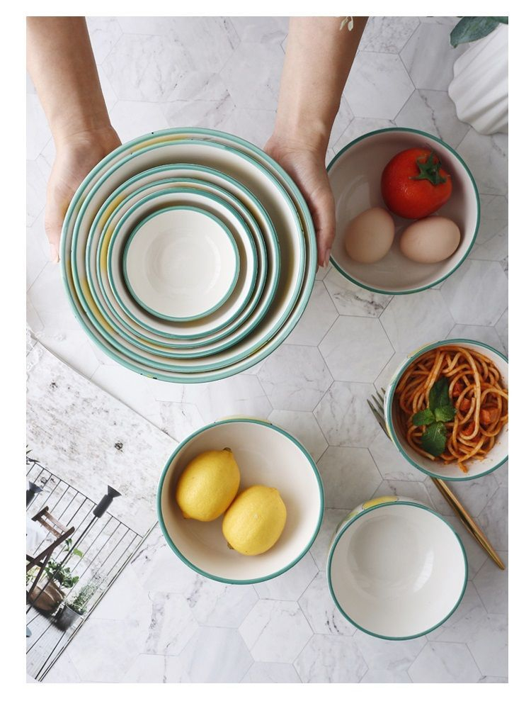 Hashi Lemon Print Ceramic Bowl | YesStyle