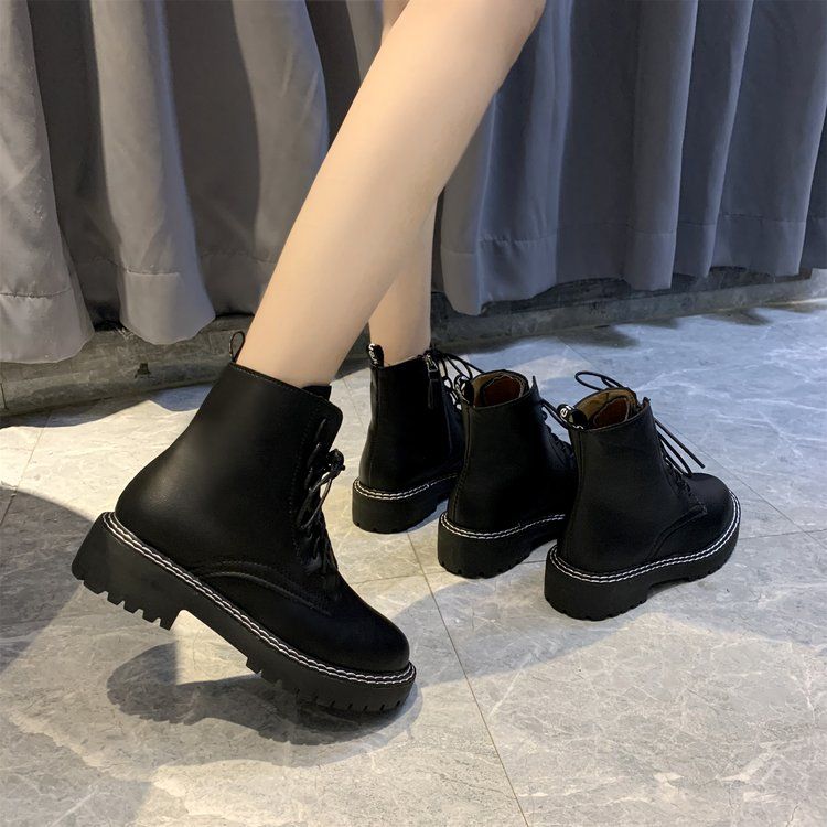Belbie Lace-Up Short Platform Boots - 2 Types | YesStyle