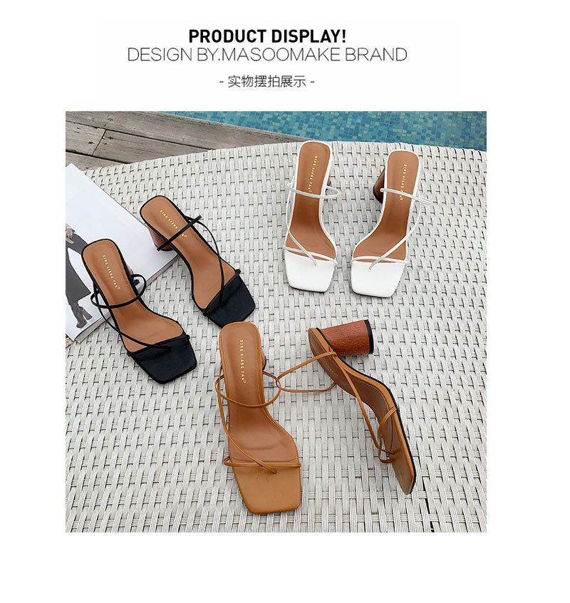 KICKOFF Block Heel Thong Sandals | YesStyle