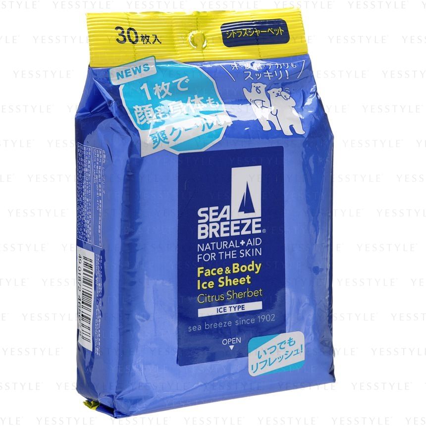 Buy Shiseido - Sea Breeze Face & Body Ice Sheet 30 pcs - 2 Types in ...