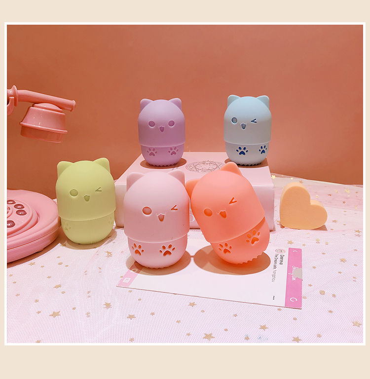 Michu Cat-Shaped Makeup Sponge Case | YesStyle
