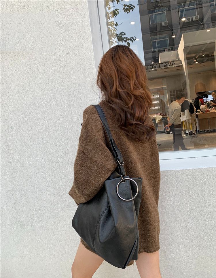 TZ Faux Leather Tote Bag | YesStyle