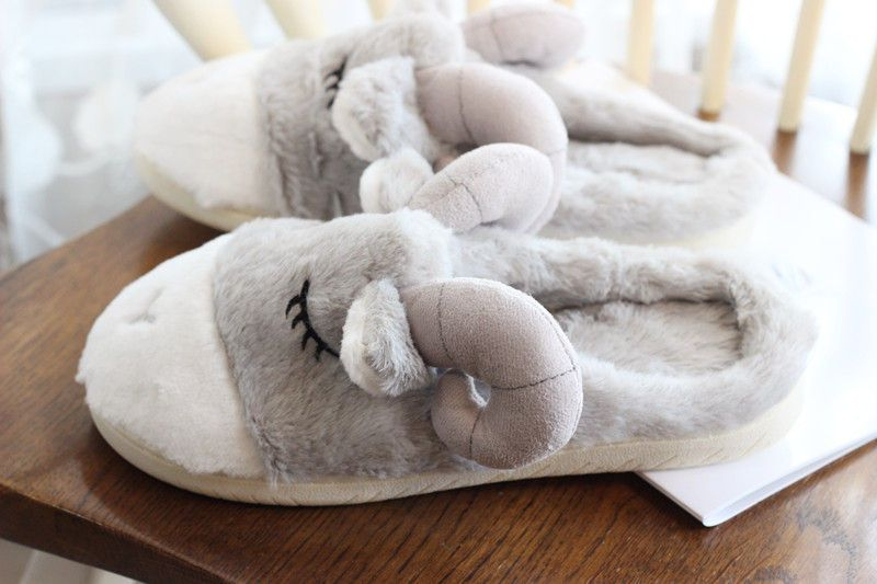BEANS Fluffy Goat Home Slippers | YesStyle
