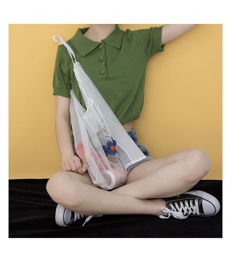 TangTangBags Embroidered Organza Tote Bag | YesStyle