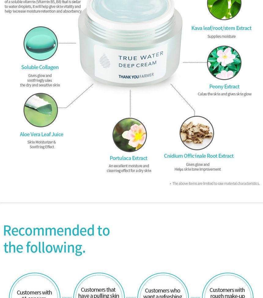 THANK YOU FARMER True Water Deep Cream 50ml | YesStyle