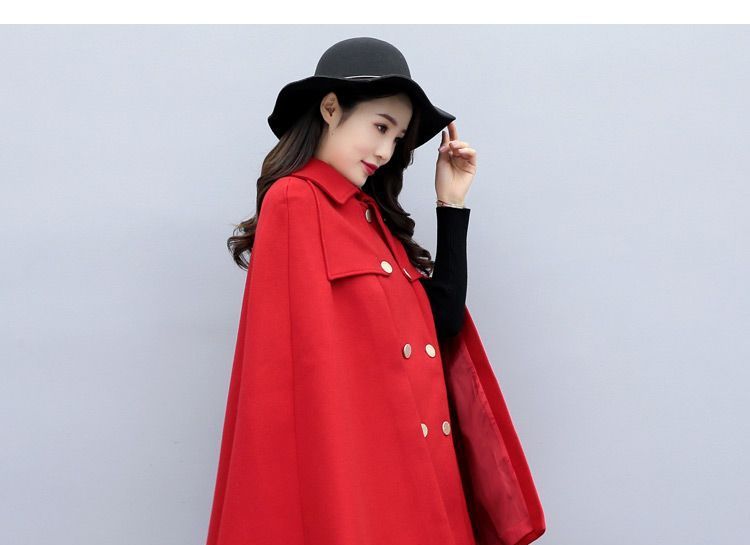 Everytime Double-Breasted Cape Coat | YesStyle