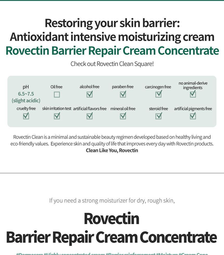 ROVECTIN Skin Essentials Barrier Repair Cream Concentrate | YesStyle