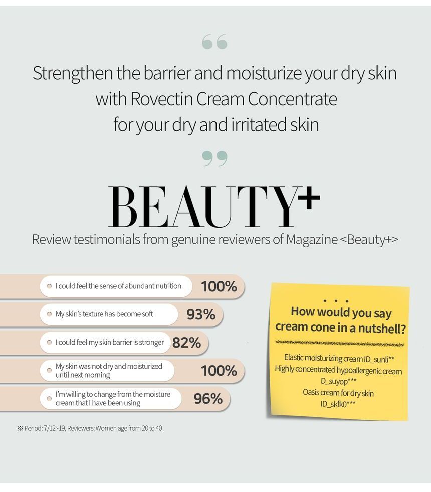 ROVECTIN Skin Essentials Barrier Repair Cream Concentrate | YesStyle