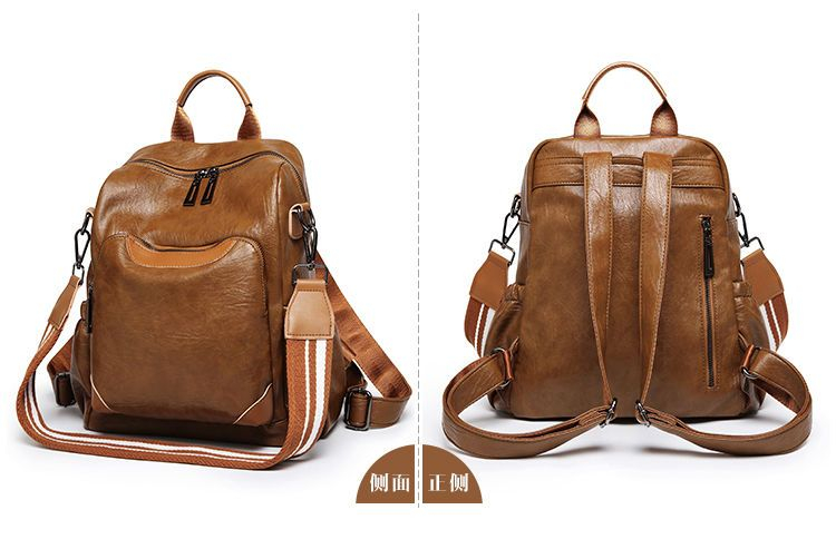 AIDO Convertible Genuine Leather Backpack | YesStyle