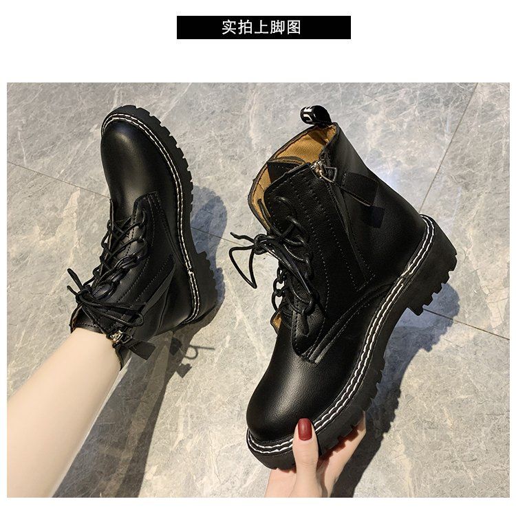 Belbie Lace-Up Short Platform Boots - 2 Types | YesStyle