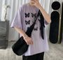 8th Sense - Elbow-Sleeve Butterfly Print T-Shirt | YesStyle