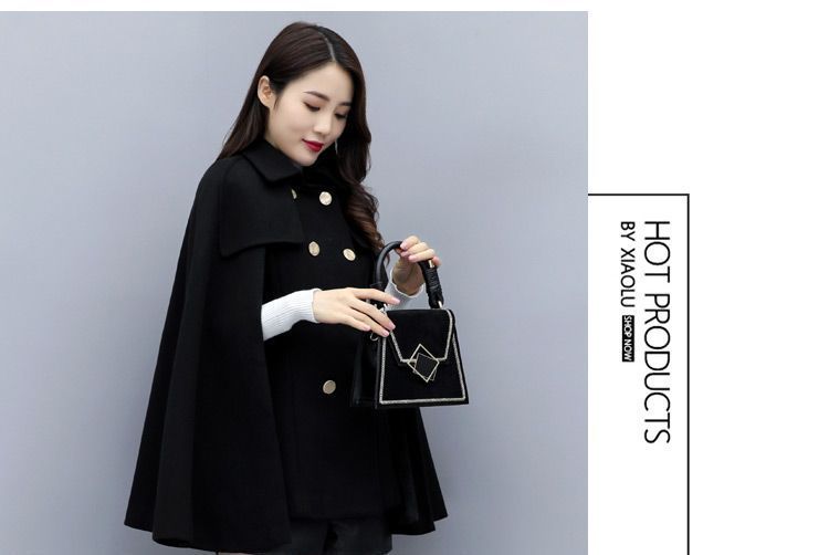 Everytime Double-Breasted Cape Coat | YesStyle