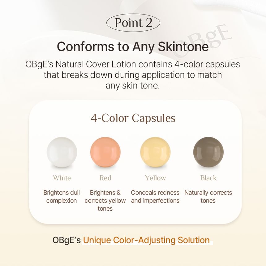 Buy OBgE - Natural Cover Lotion in Bulk | AsianBeautyWholesale.com