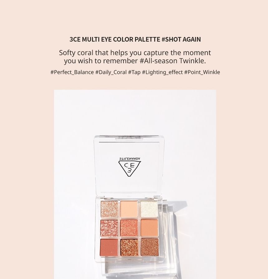 Buy 3CE - Multi Eye Color Palette Clear Layer Edition - 2 Types in Bulk ...