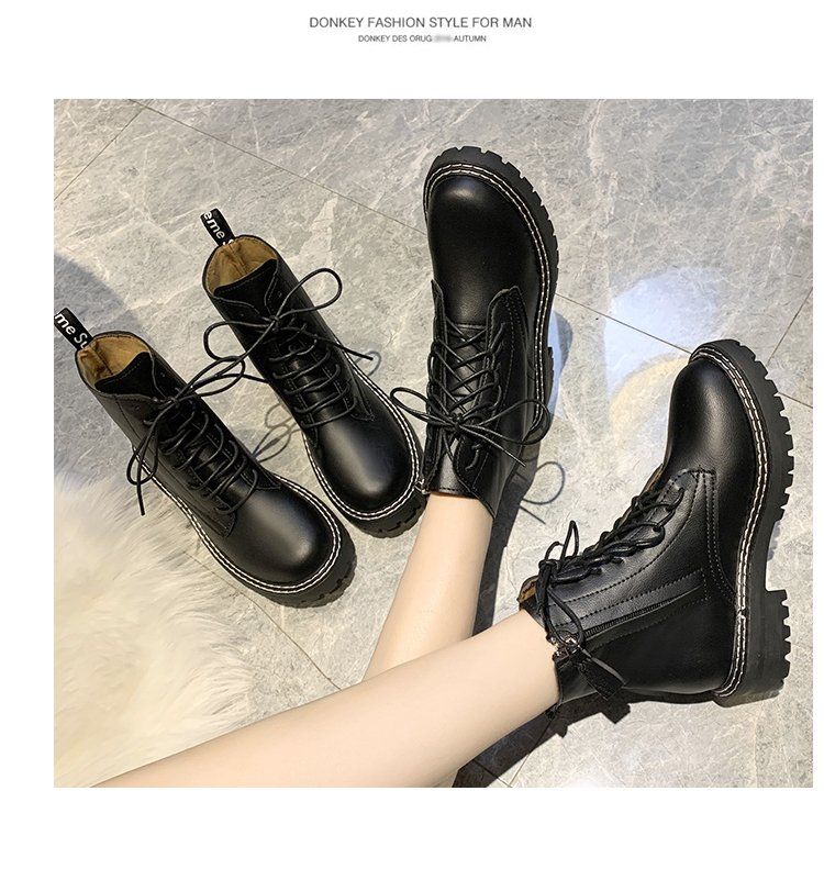 Belbie Lace-Up Short Platform Boots - 2 Types | YesStyle