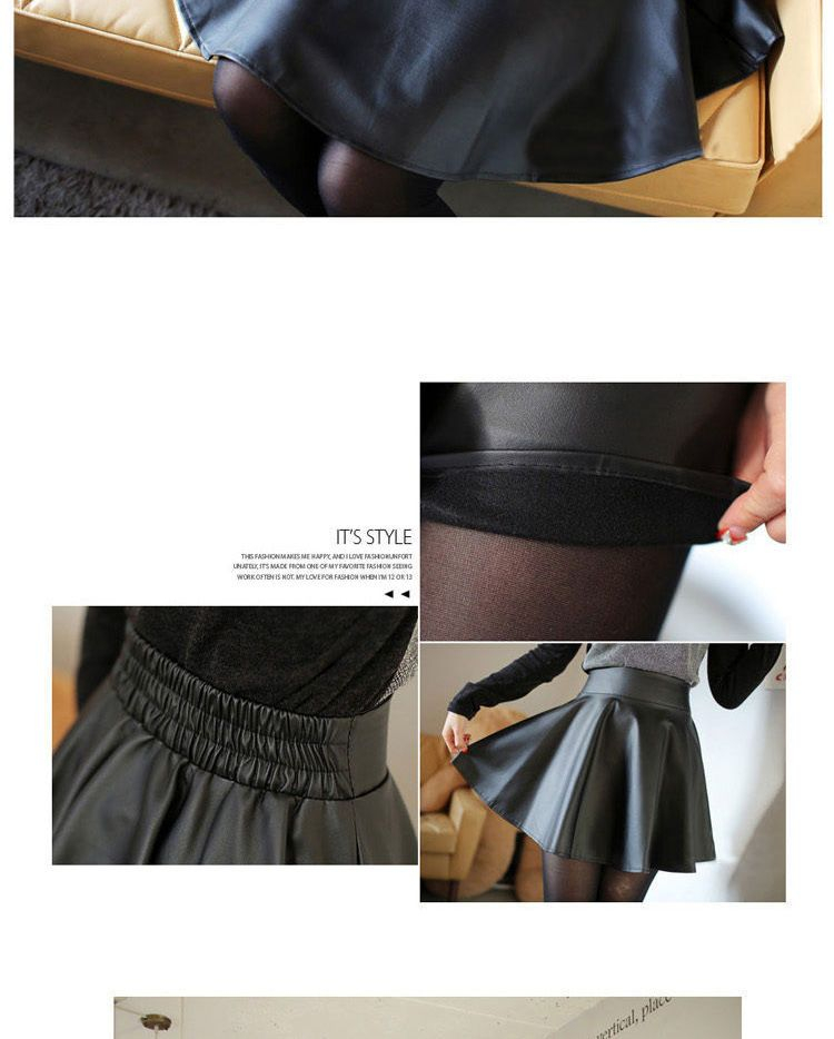 Jenny's Couture Faux Leather Mini Skirt | YesStyle