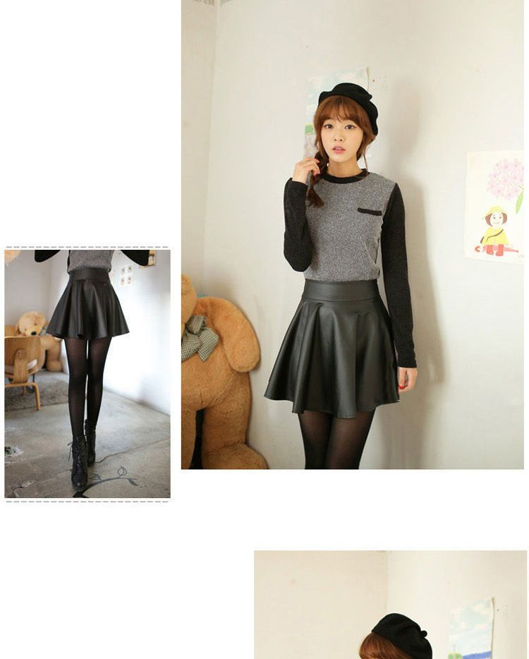 Jenny's Couture Faux Leather Mini Skirt | YesStyle