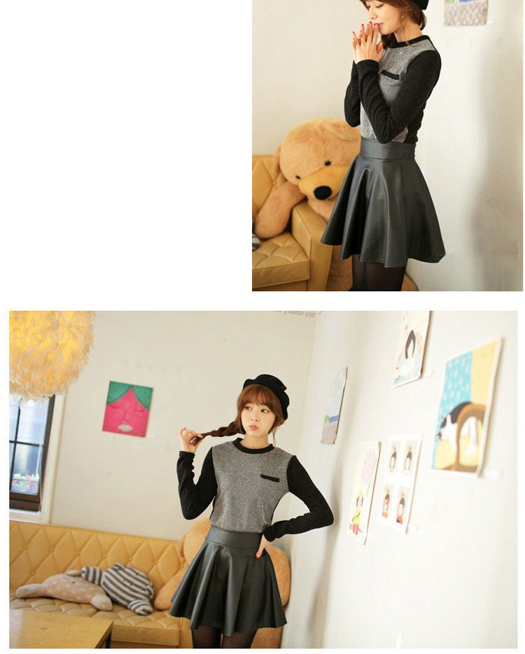 Jenny's Couture Faux Leather Mini Skirt | YesStyle