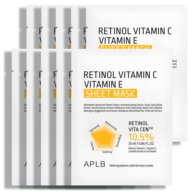 APLB - Retinol Vitamin C Vitamin E Sheet Mask Set | YesStyle