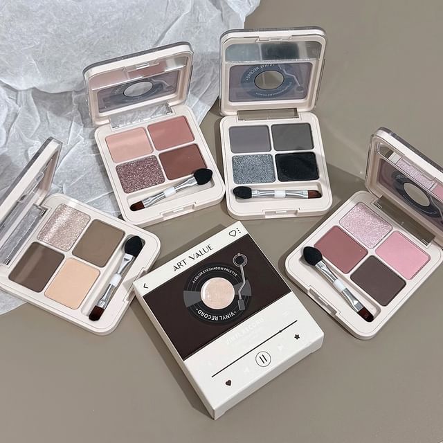 Art Value - Vinyl Record Four-Color Eyeshadow Palette - Palette 4 fards ...