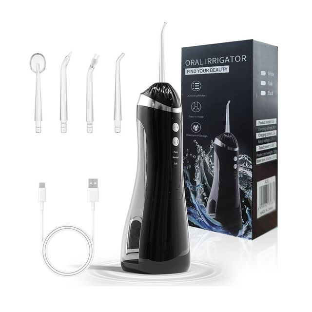 Beautyronics - USB Rechargeable Water Flosser with Interchangeable ...