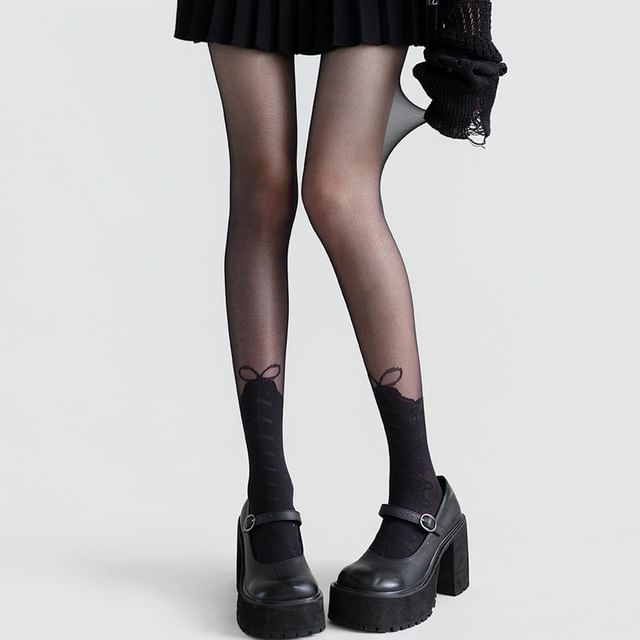 Desperim - Patterned Sheer Tights | YesStyle