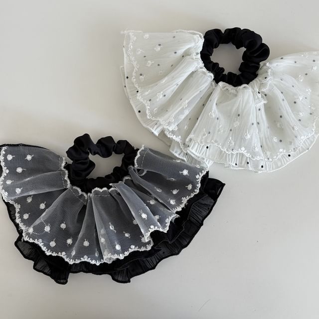 enthice - Polka Dot Layered Lace Hair Tie | YesStyle