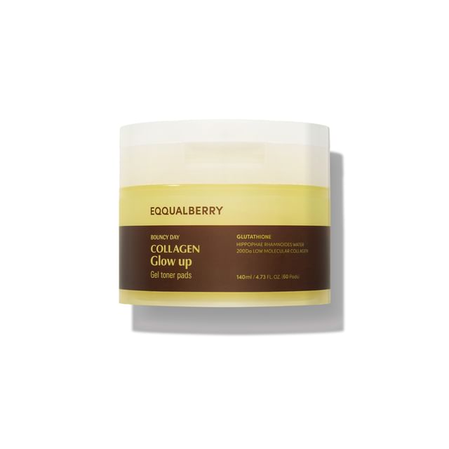 EQQUALBERRY - Collagen Glow Up Gel Toner Pads 60 Pads | YesStyle