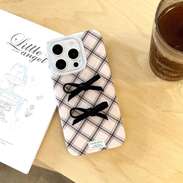 Galeon - Ribbon Plaid Phone Case - Apple iPhone 16 Pro Max / 16 Pro ...