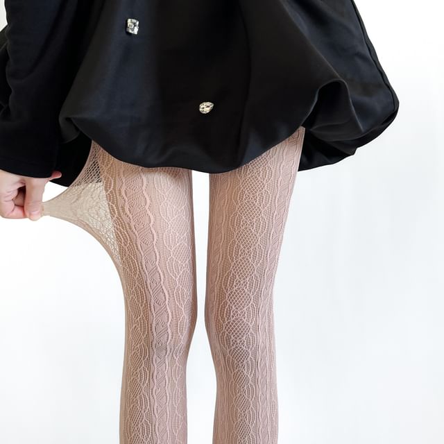 Gentiana - Lace Pattern Tights | YesStyle