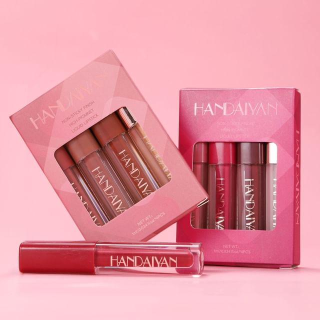 HANDAIYAN - Non Sticky Finish Liquid Lipstick Set - 3 Types | YesStyle