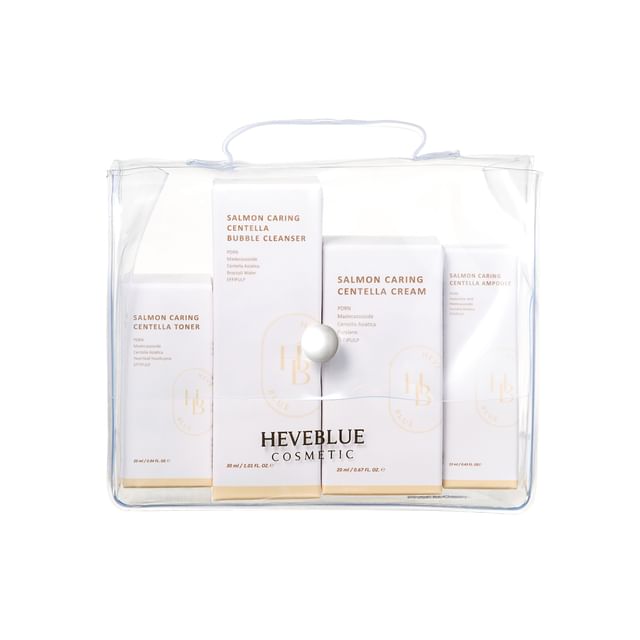 HEVEBLUE - Salmon Caring Centella Special Travel Kit Bag Set | YesStyle