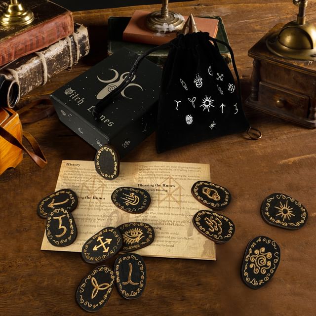 Jennie's Studio - Set of 13: Wooden Spiritual Runes | YesStyle