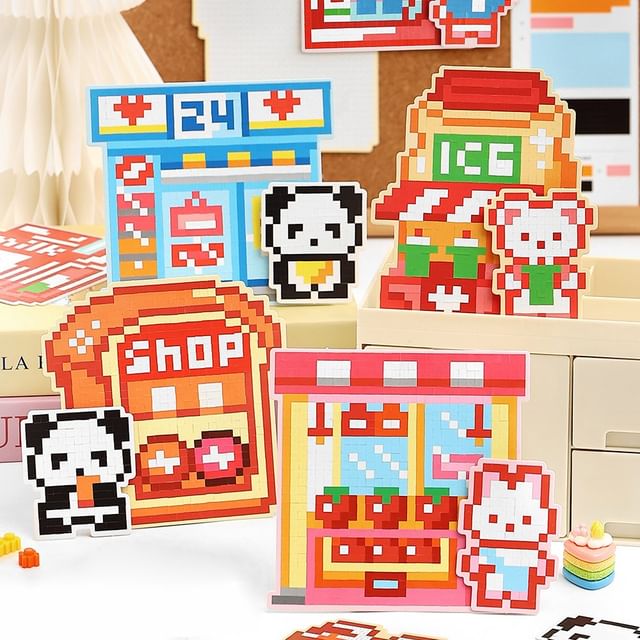 Monez - Pixelated Animal Shop Sticker (Various Designs) | YesStyle