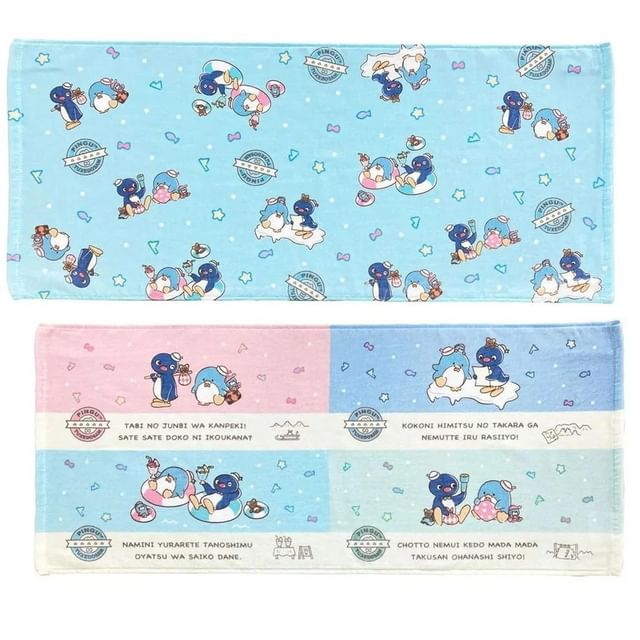 Nasto Corporation - Pingu x Sanrio Tuxedo Sam Long Face Towel | YesStyle