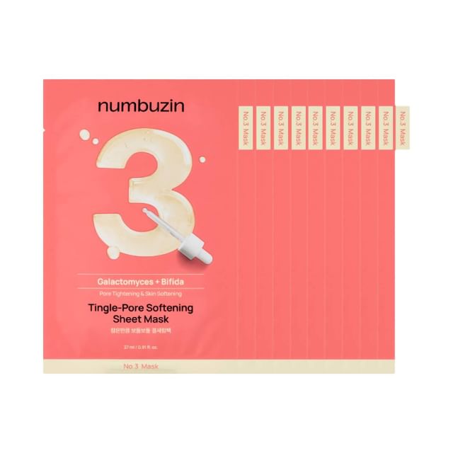numbuzin - No. 3 Tingle-Pore Softening Sheet Mask Bundle Set | YesStyle