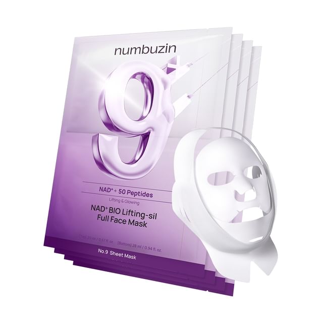numbuzin - No.9 NAD Bio Lifting-sil Full Face Mask Set | YesStyle