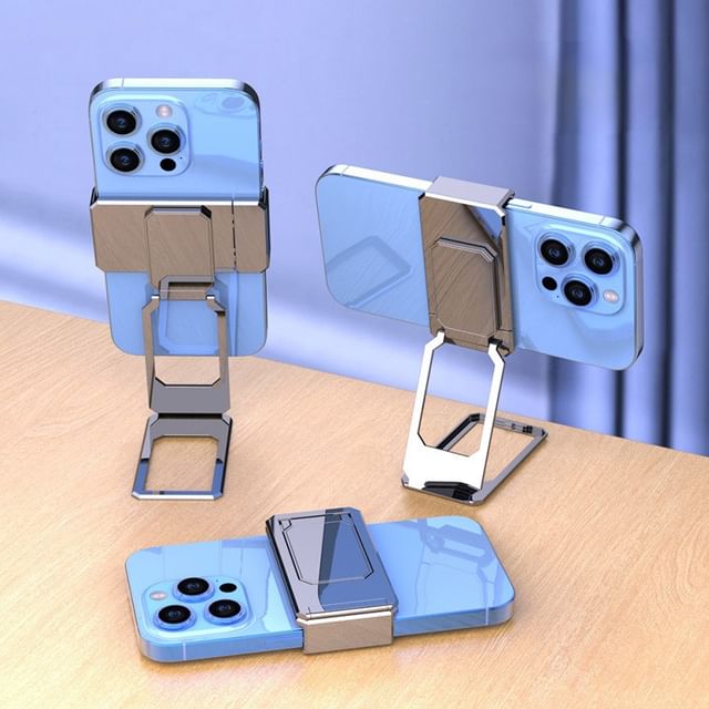 Phone in the Shell - Foldable Clip On Alloy Phone Stand | YesStyle