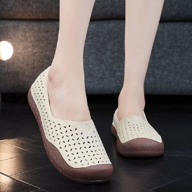 Red Wolf - Cutout Panel PVC Slip Ons | YesStyle